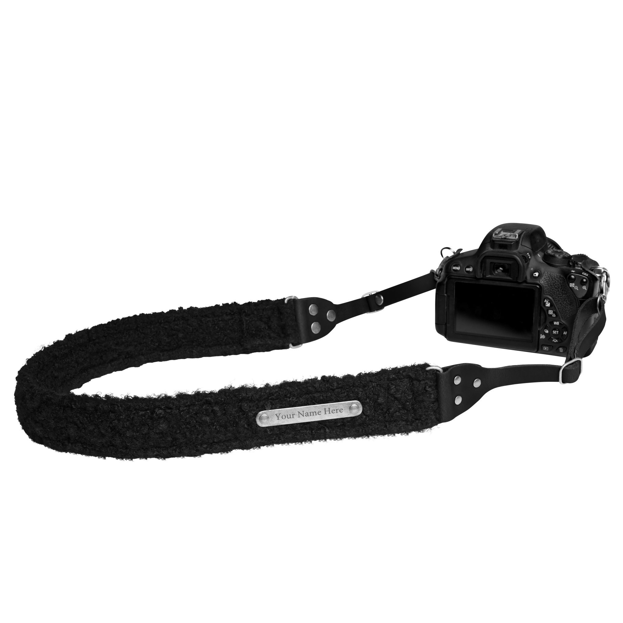 Camera neck strap | Teddy black - The Hantler